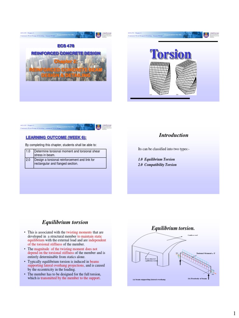 Ecs478 Chapter 2-Torsion | PDF | Beam (Structure) | Stress (Mechanics)