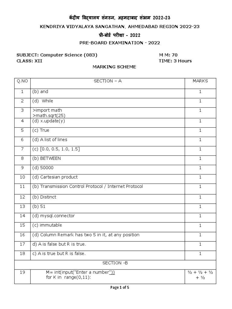 MS Class Xii CS PB 2022 Set 1 | PDF | Computer Science | Computing MS Class Xii CS PB 2022 Set 1 | PDF | Computer Science | Computing