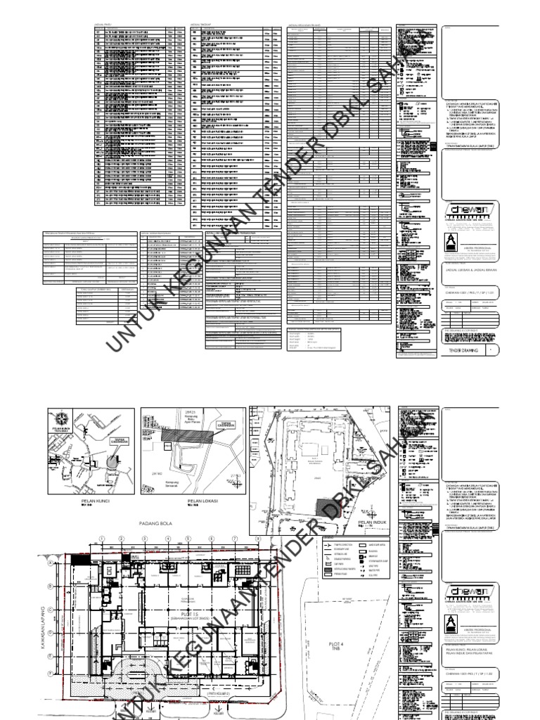 DBKL-Jadual Kiraan-SitePlan-1.01-1.02 | PDF