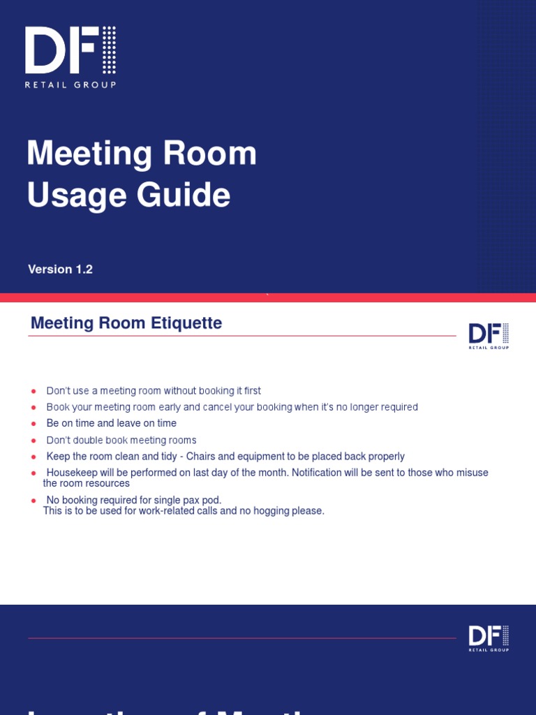 Meeting Room Usage Guide - v1.2 | PDF | Microsoft | Microsoft Software