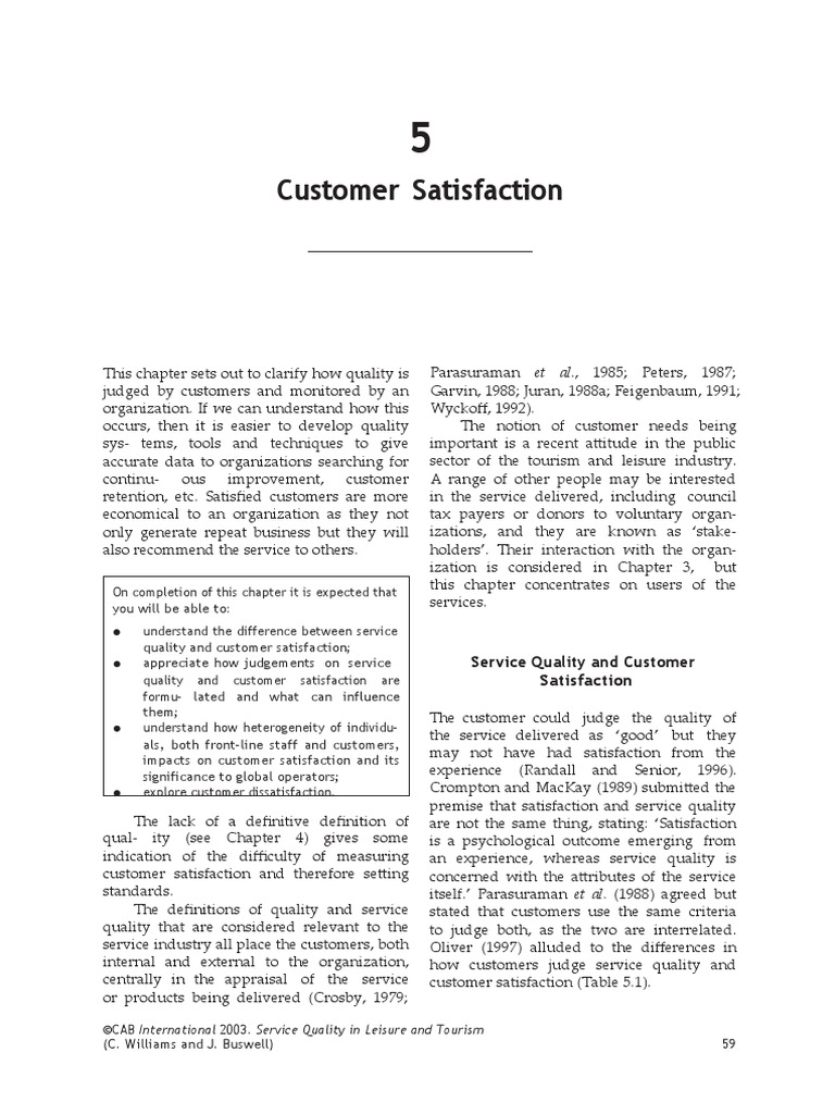 5 Customer Satisfaction | PDF
