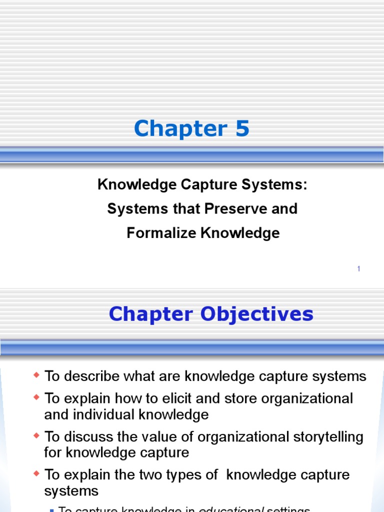 Chapter 5 KM Capturing Systems | PDF