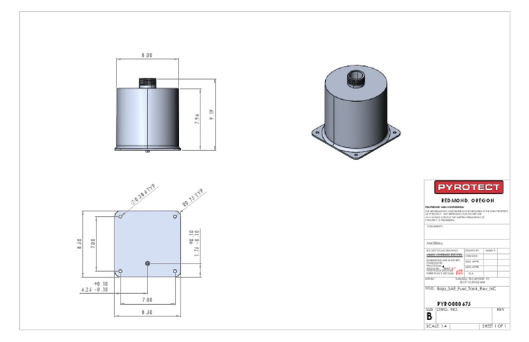 Baja SAE Fuel Tank Rev NC | PDF