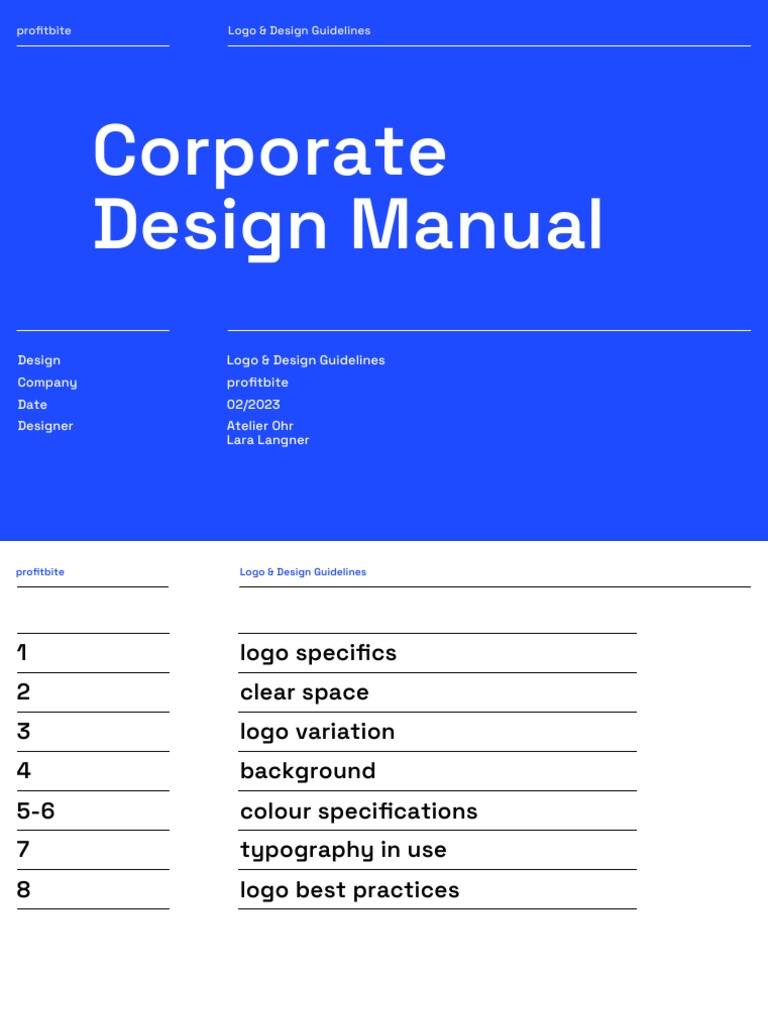 Profitbite Designmanual | PDF