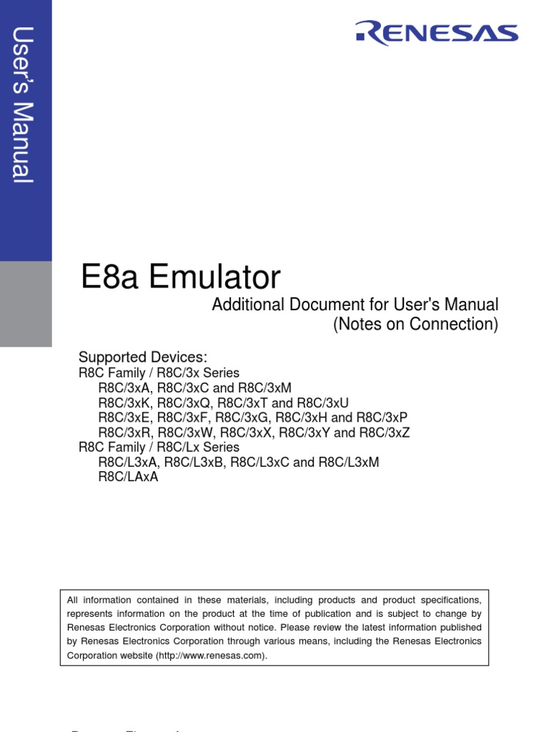 R20ut0542ej0300 E8a R8c32a | PDF | Microcontroller | Flash Memory