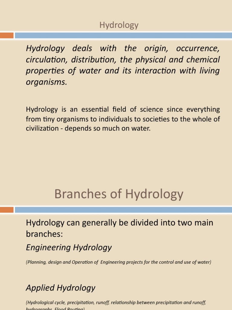 1 Hydrology and Forms of | PDF | Precipitation | Hydrology