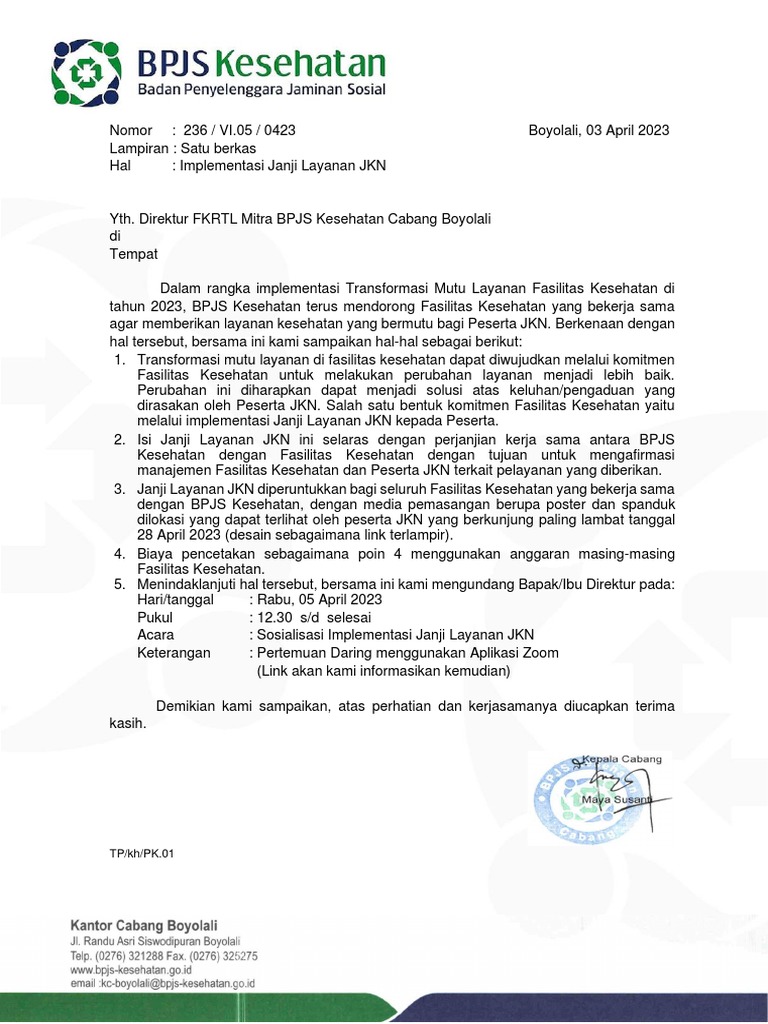 Janji Layanan Fkrtl Pdf Pengelolaan Keuangan Uang