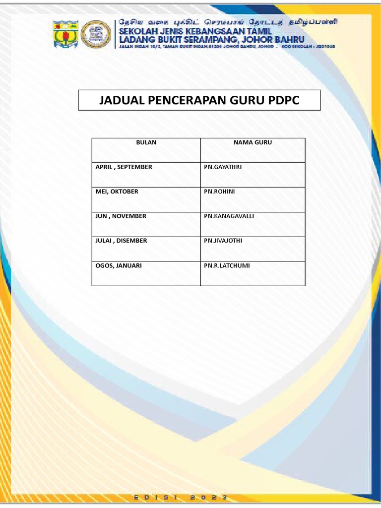 JADUAL PENCERAPAN | PDF