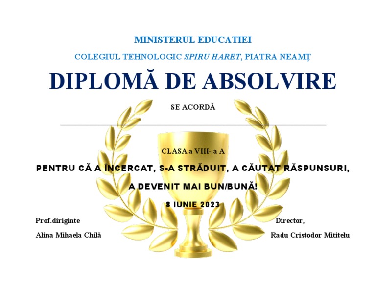 Diploma Absolvire | PDF