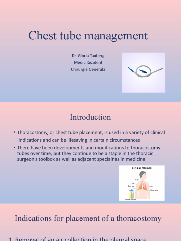 Chest Tube Management | PDF
