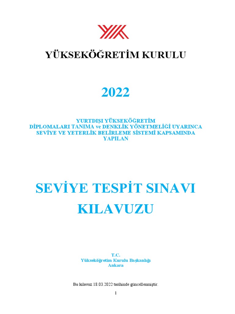 2022 Sts Kilavuzu | PDF