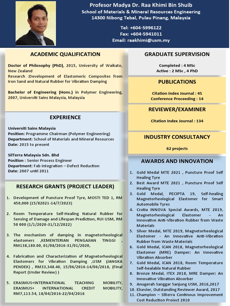 One Page CV Final Rev 1 | PDF | Building Engineering | Materials Science