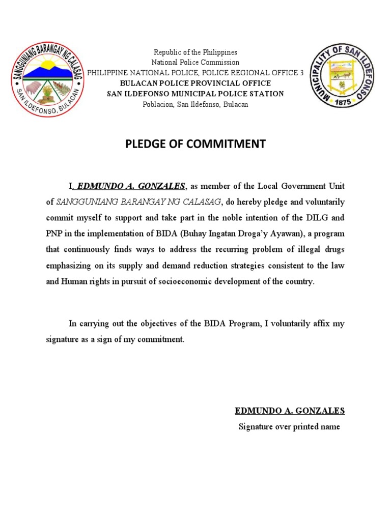 Pledge of Commitment | PDF