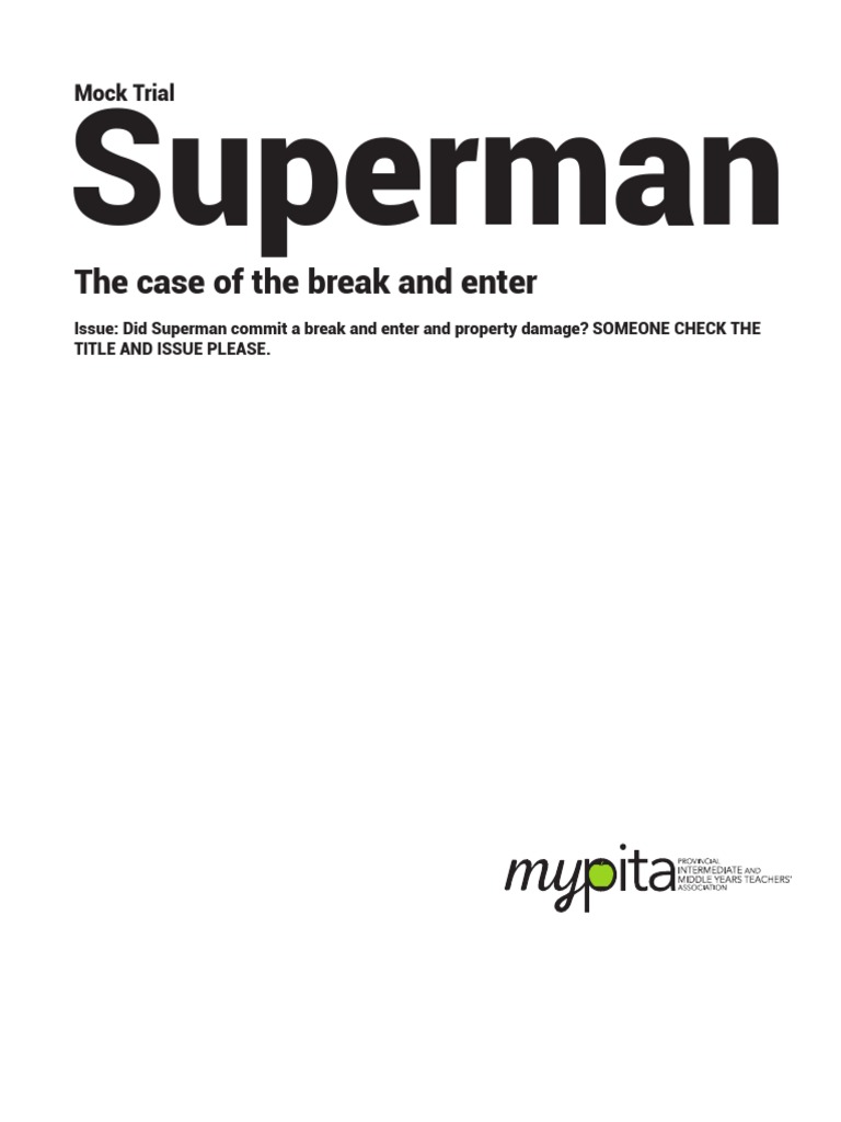 Superman Case v3 | PDF | Judge | Courtroom
