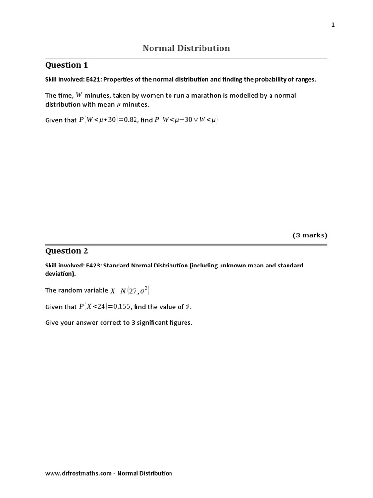 Normal Distribution Pdf Normal Distribution Standard Deviation