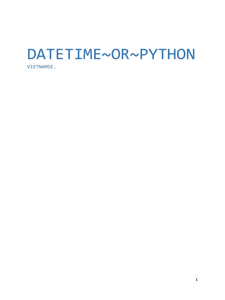 Tài liệu python | PDF