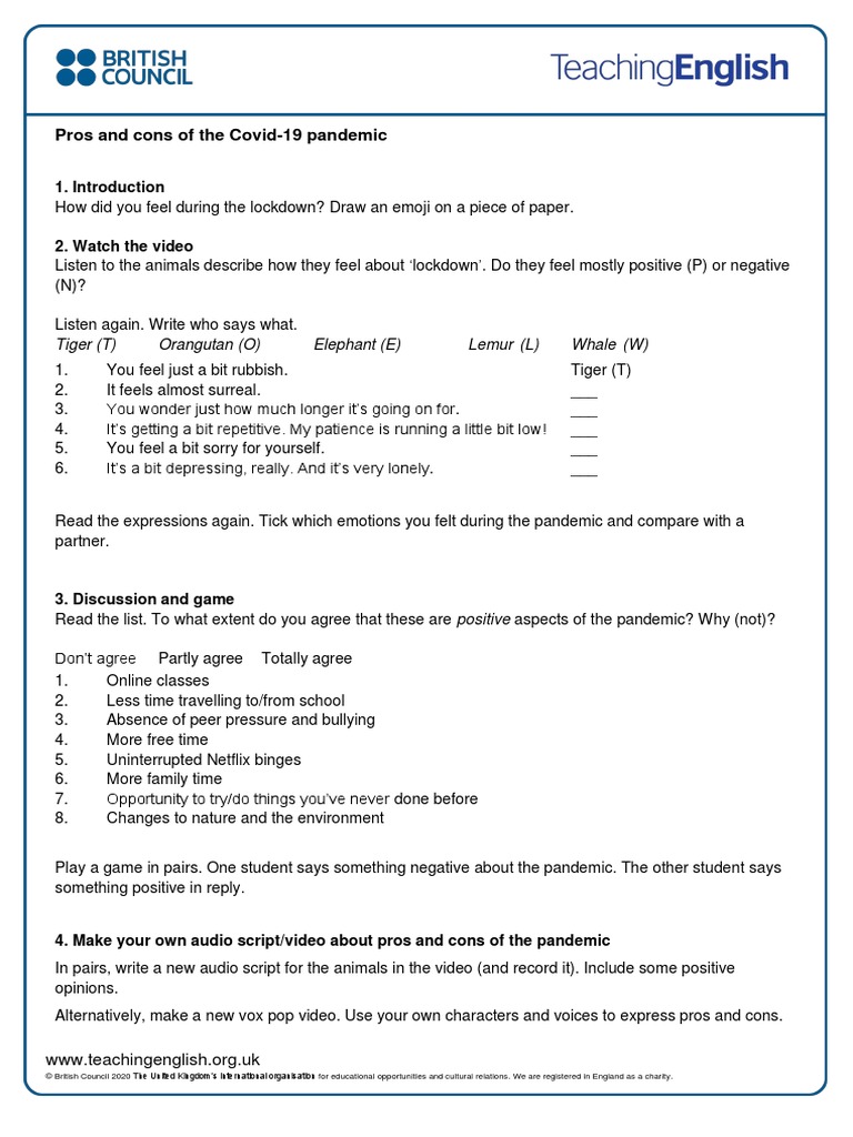 Pros and Cons Student Worksheet | PDF