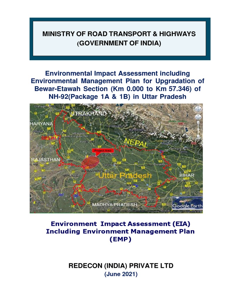 GNHCP - Uttar Pradesh - NH 92 - Draft EIA-EMP Report 08062022 | PDF | Environmental Impact ...