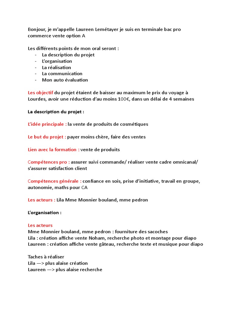 tram oral chef d’œuvre | PDF