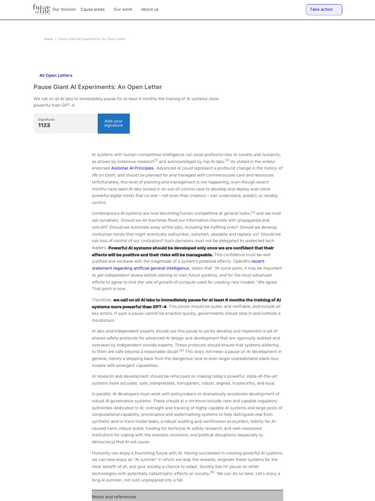 pause giant ai experiments - an open letter (future of life institute) | PDF