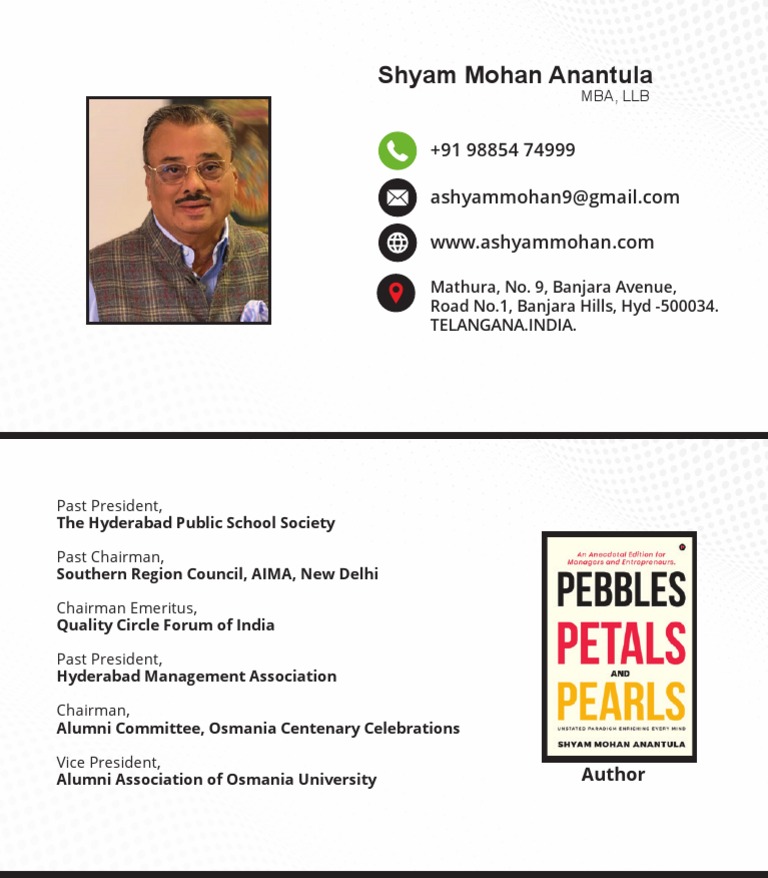 Shyam Mohan Sir Visiting Card Final | PDF