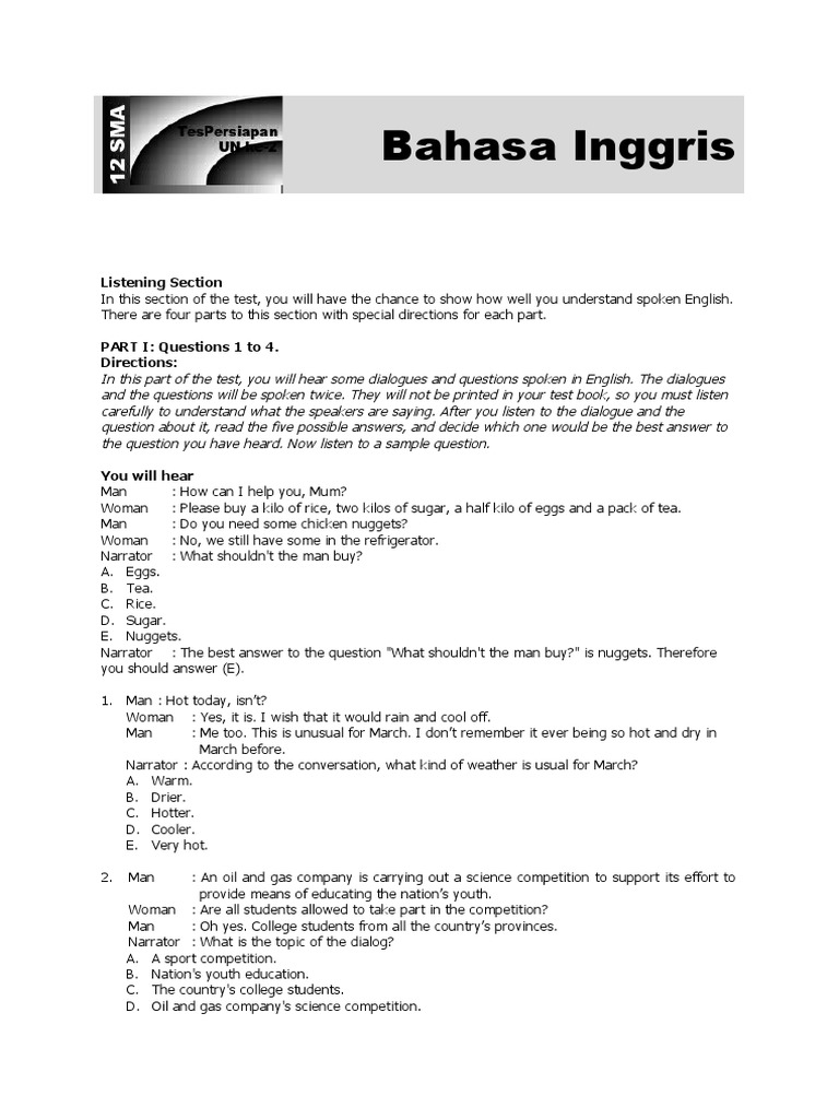 TP2 - Bahasa Inggris | PDF
