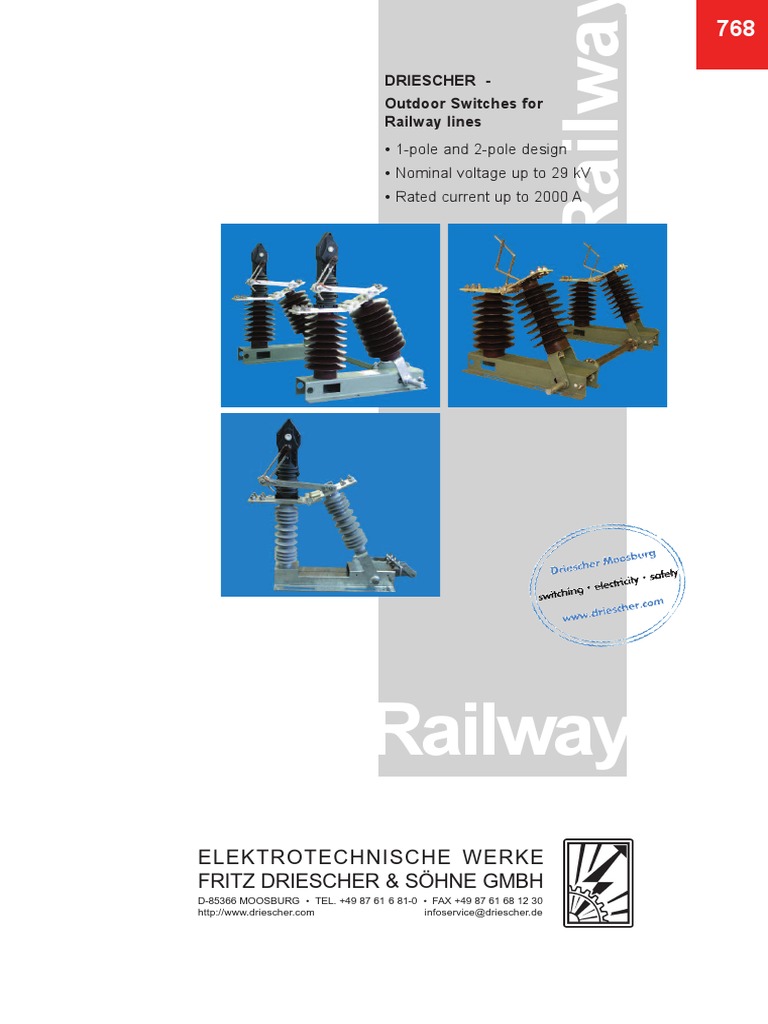 Railway: Elektrotechnische Werke Fritz Driescher & Söhne GMBH | PDF ...