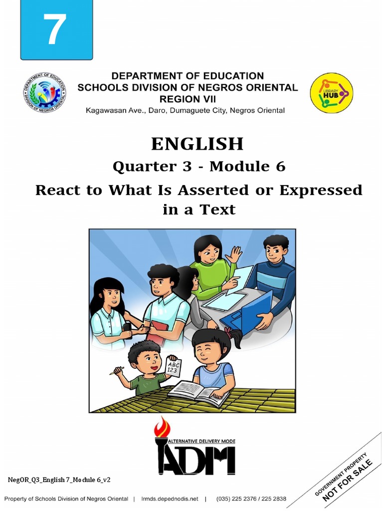 English 7Q3 Module 6 | PDF
