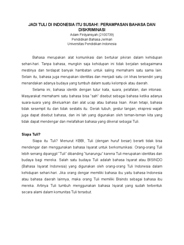 Lika-Liku Bahasa Isyarat | PDF