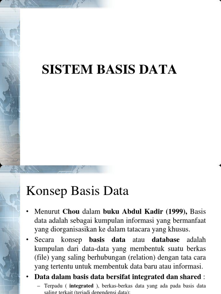 Konsep dan Manfaat Basis Data | PDF