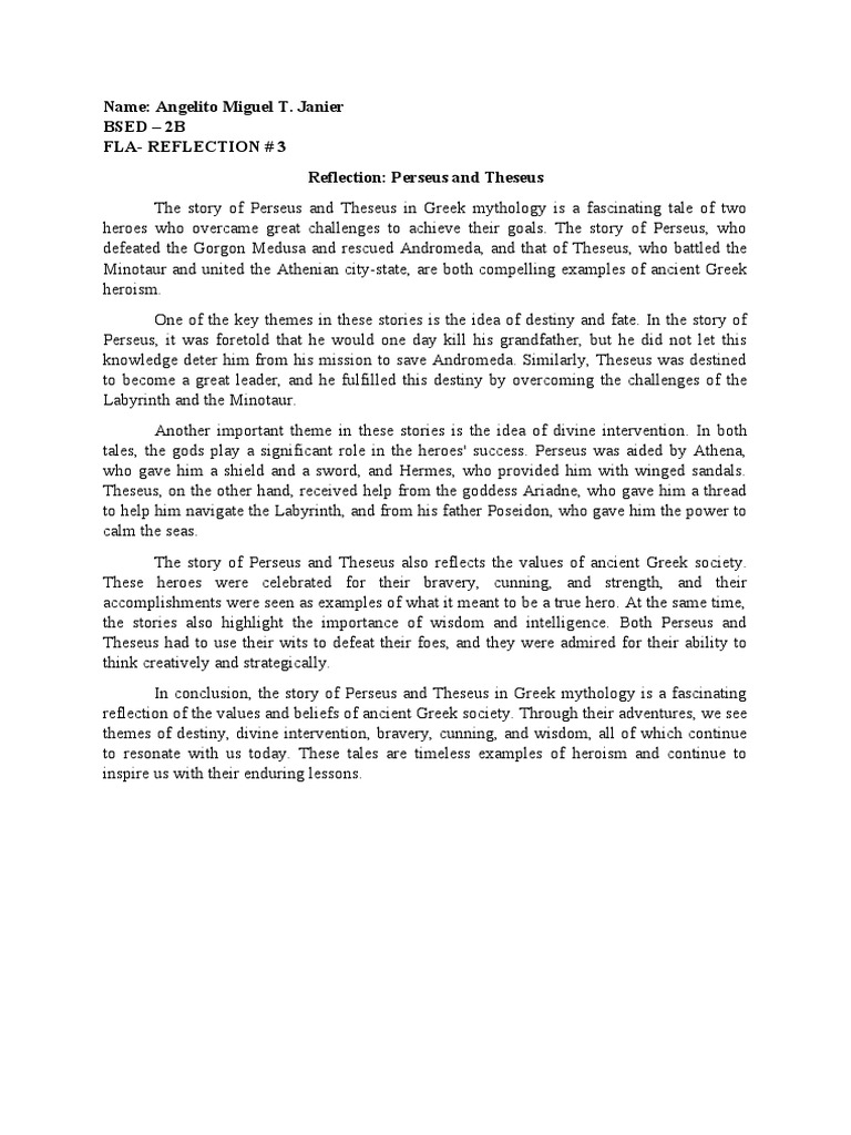 Perseus and Theseus | PDF