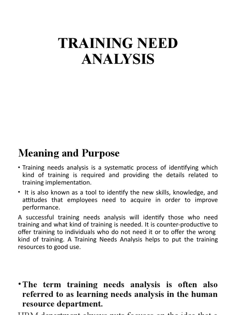 Unit 2-Training Need Analysis | PDF | Performance Appraisal | Goal
