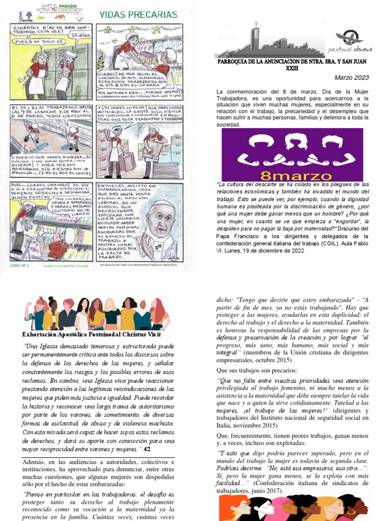 Díptico Mujer Trabajadora 2023 | PDF