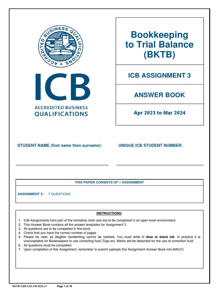 BKTB-ICB Assignment 3-AB-2023.v1 | PDF