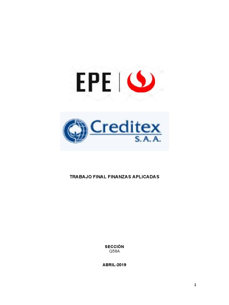 Análisis Financiero de Creditex S.A.A. | PDF | Finanzas y dinero