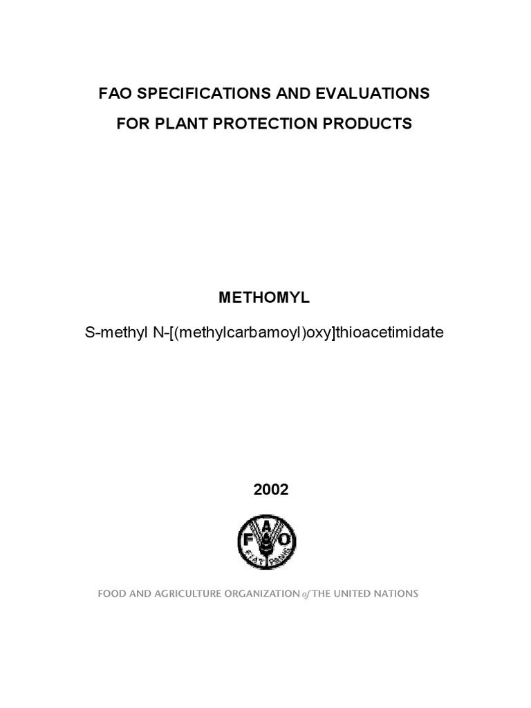 Methomyl | PDF | Pharmaceutical Formulation | Toxicity
