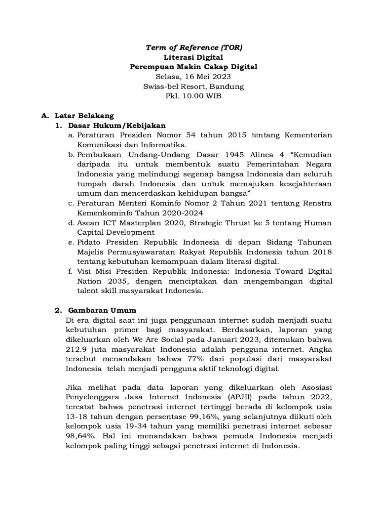 Tor PMCD Bandung 16 Mei 2023 | PDF