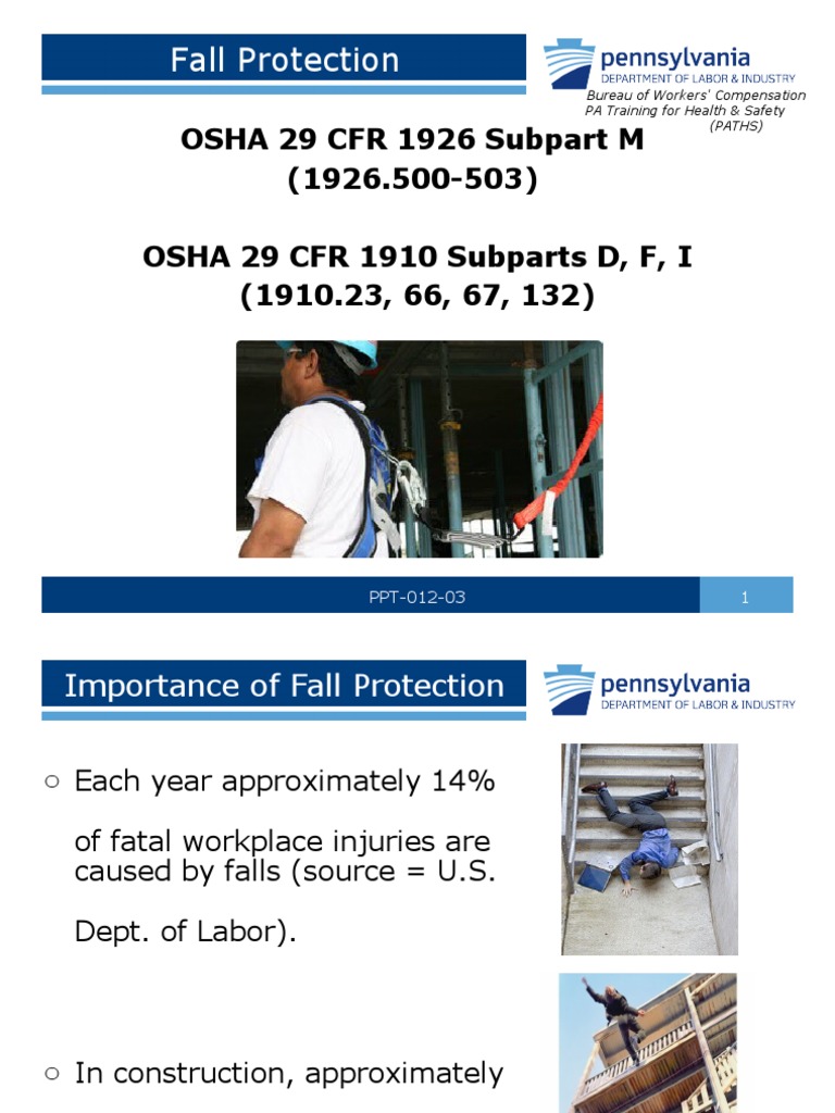Fall Protection | PDF | Occupational Safety And Health Administration ...