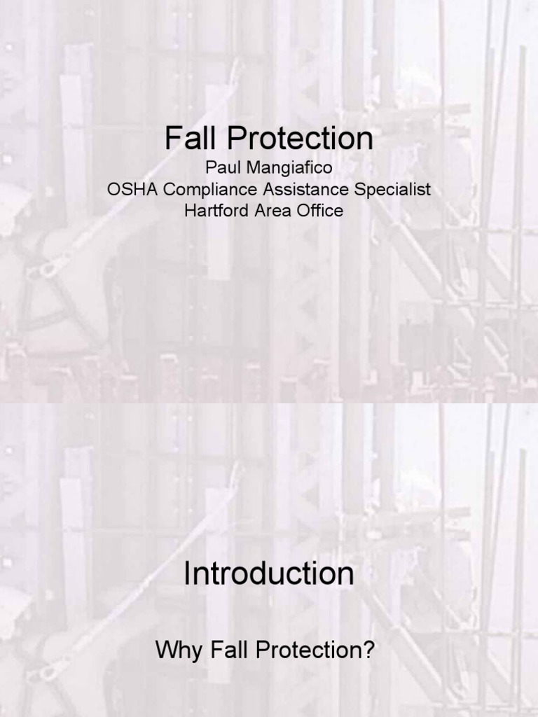 05 19 15 Training Materials Powerpoint Fall Protection Pdf