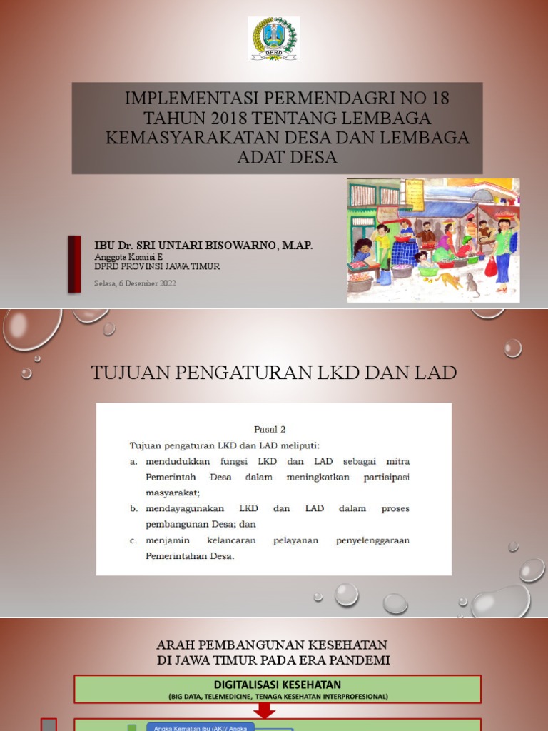 Materi Ibu Untari_implentasi Permendagri Nomor 18 Tahun 2018_6 Desember 2022 | PDF