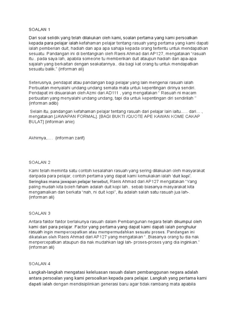 Soal Selidik Ctu 152 Grouping | PDF