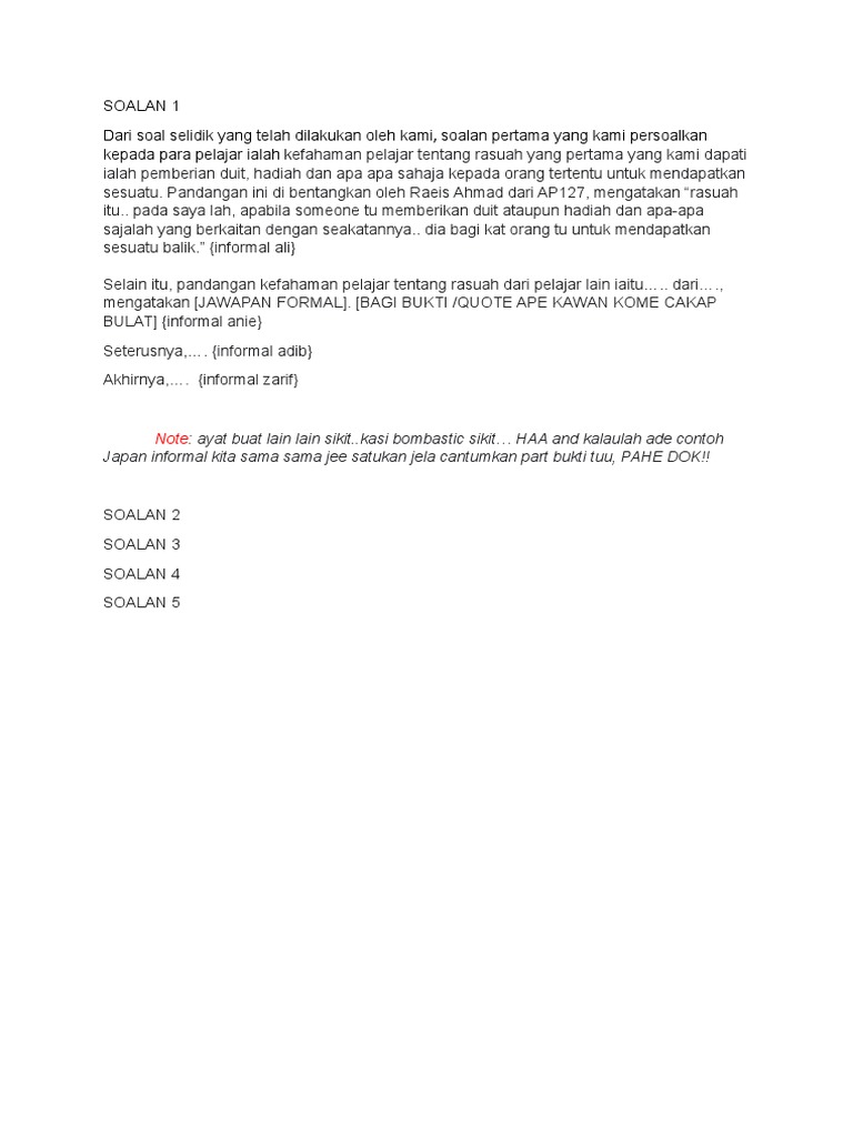 Soal Selidik Ctu 152 Grouping | PDF