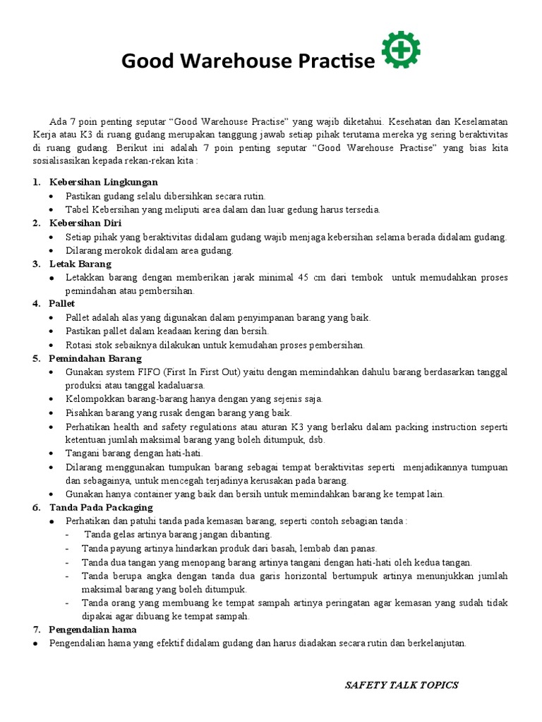 Good Warehouse Practise | PDF