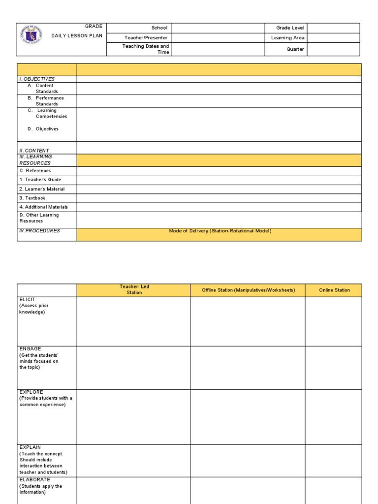 7es DLP Template | PDF