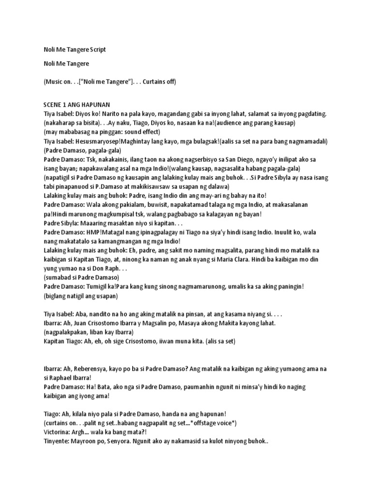 Noli Script Edited | PDF