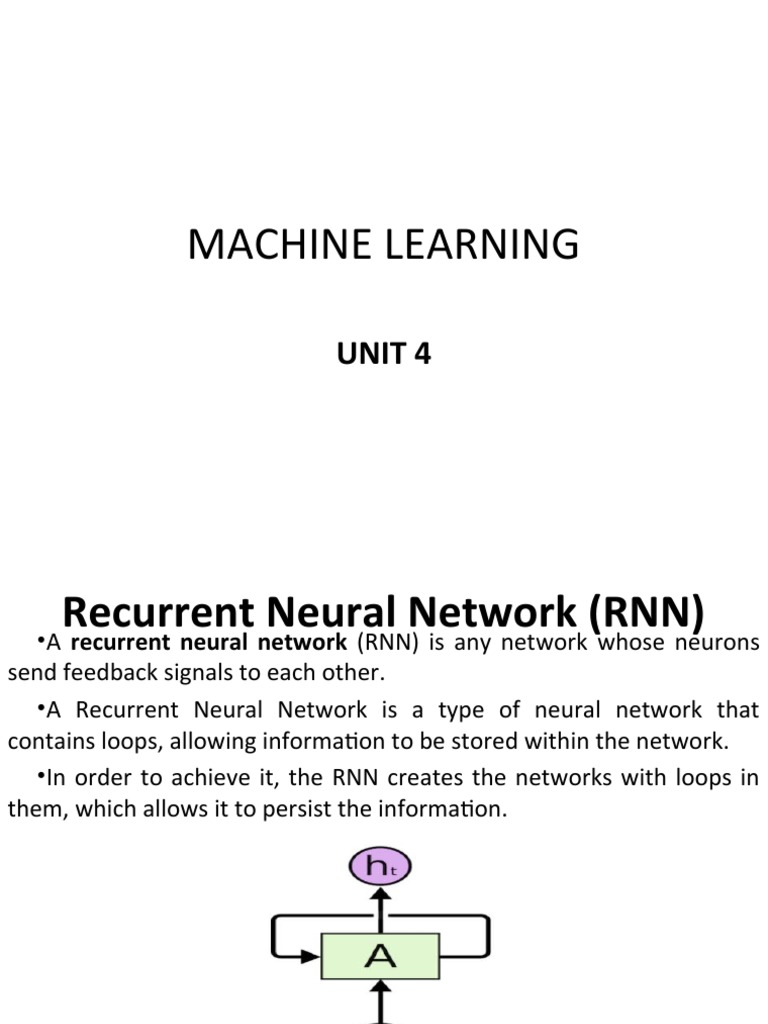 ML (Cs-601) Unit 4 Complete | PDF | Systems Theory | Machine Learning