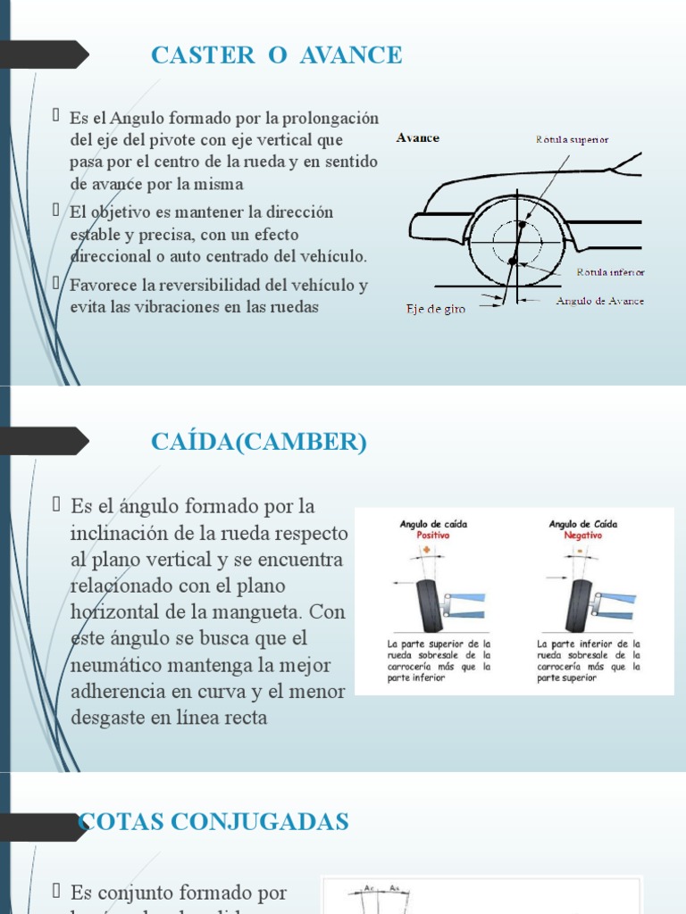 Caster y Ángulos de Avance en Vehículos | PDF | Tecnología