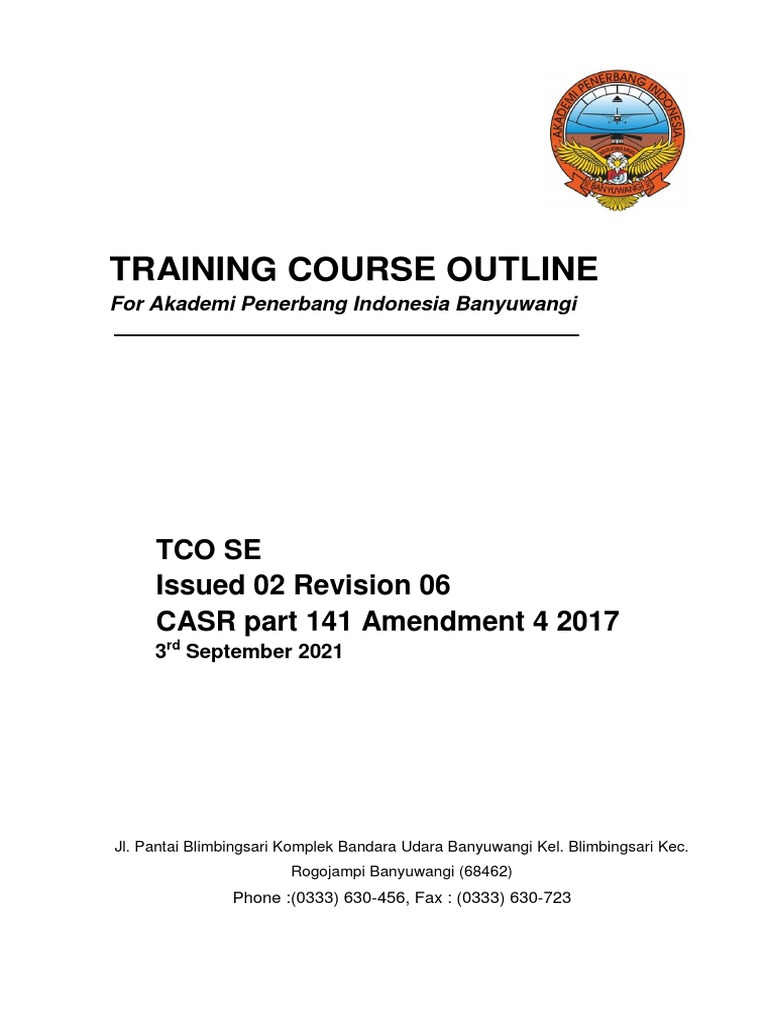 Draft TCO SE | PDF | Flight Instructor | Transport