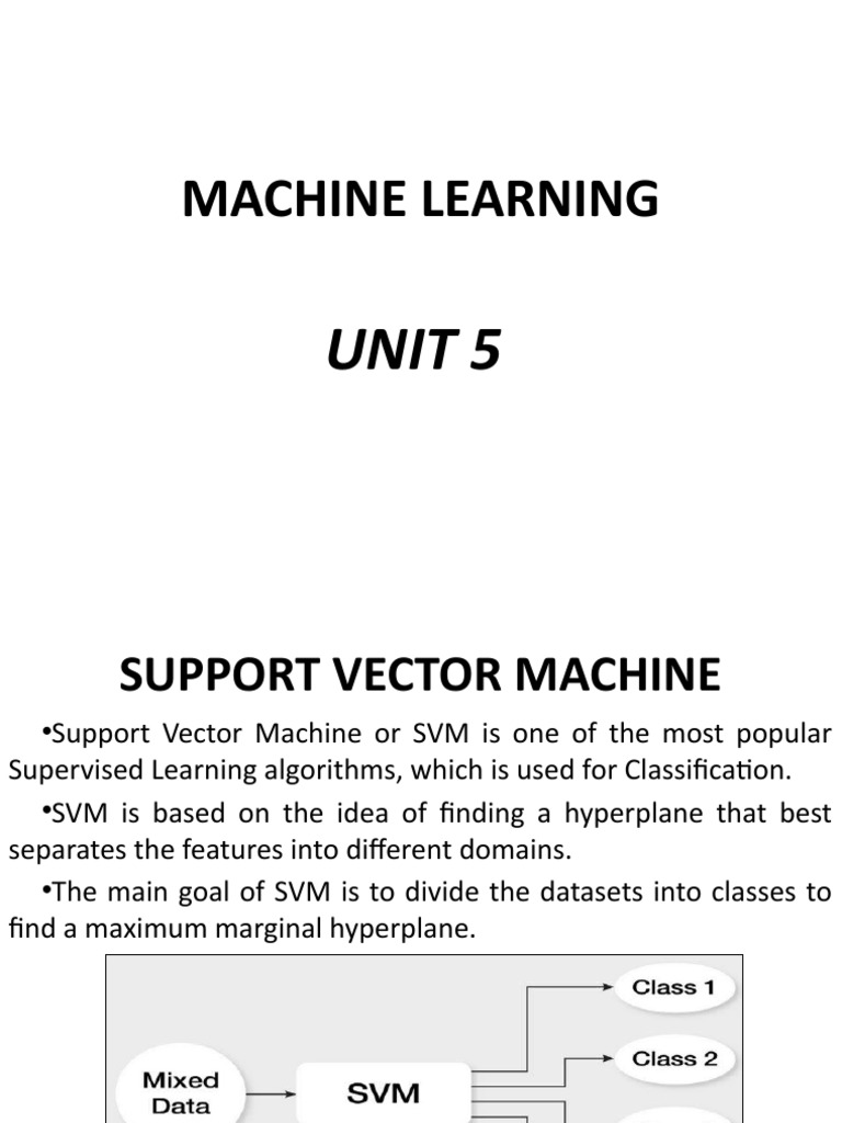 Machine Learning Unit 5 | PDF