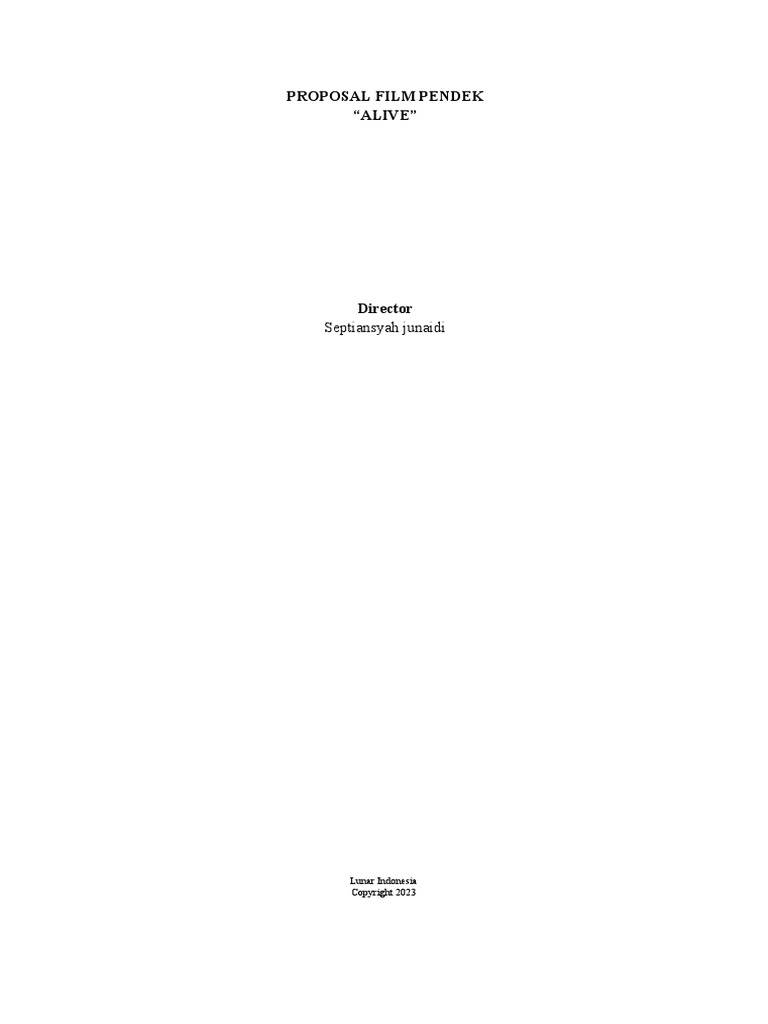 Contoh Proposal Film Pendek 3 | PDF